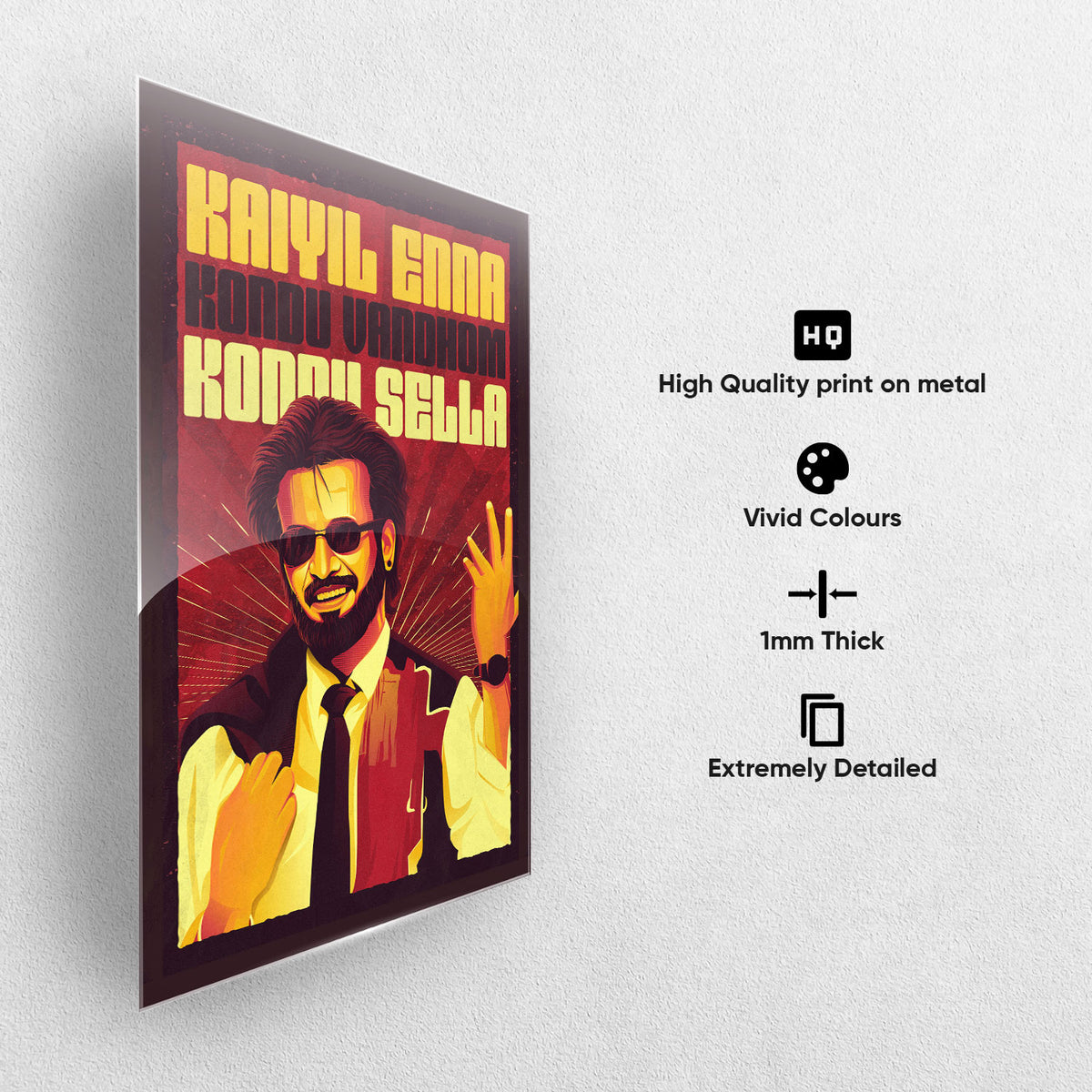 Padayappa “Kaiyil Enna Kondu Vandhom” Rajinikanth Metal Poster – Iconic ...