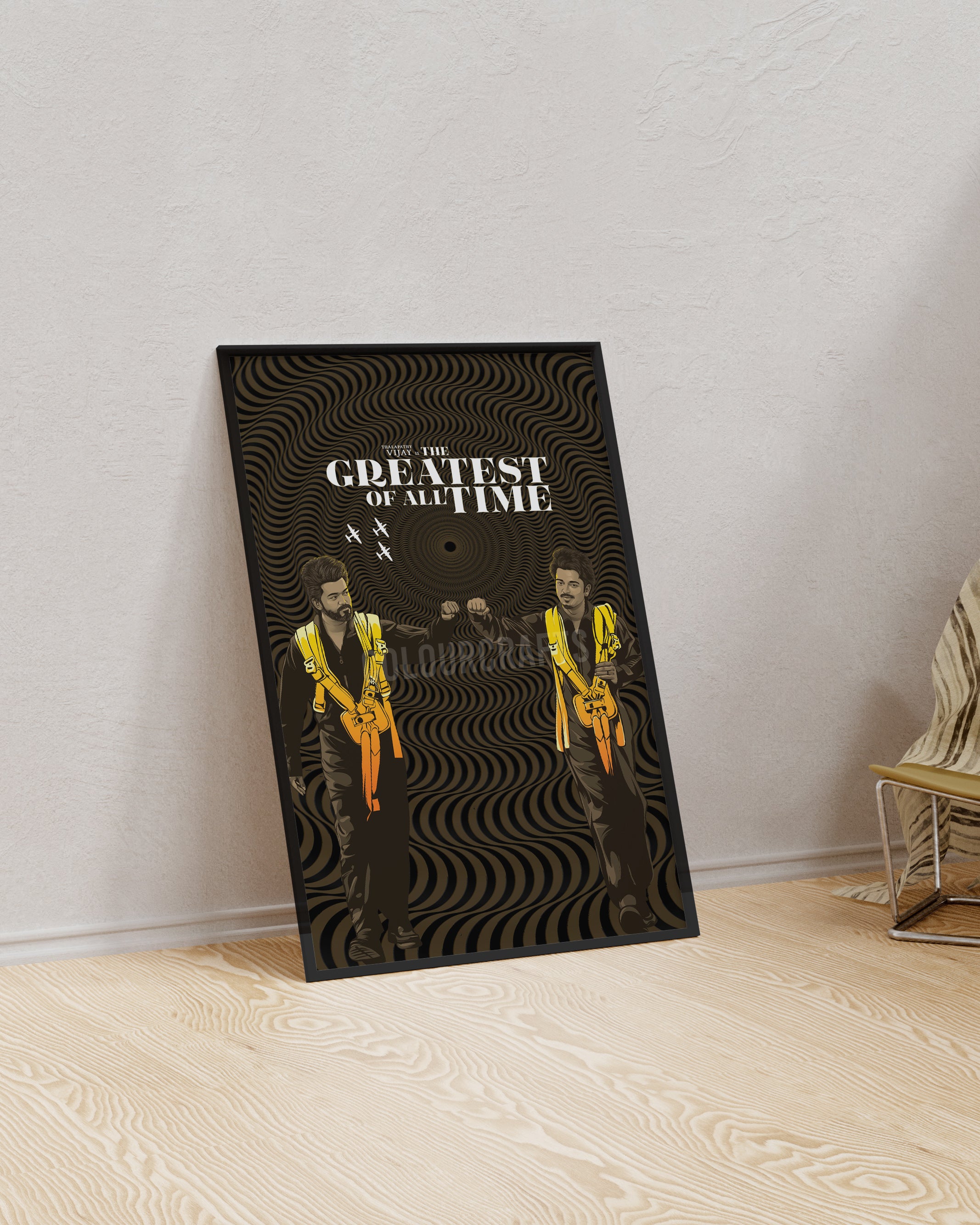 Thalapathy Vijay Goat | Goat Official Premium WallFrames (Yellow Editi ...