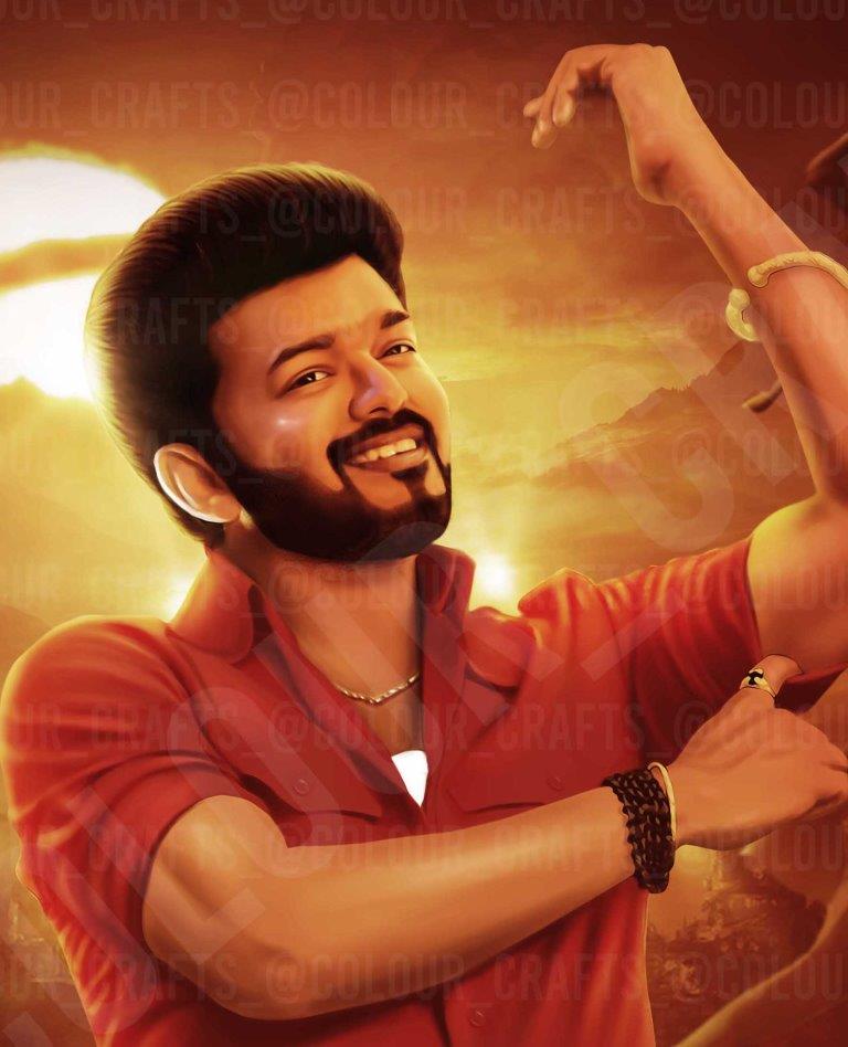 Thalapathy Vijay Poster Frames – ColourCrafts